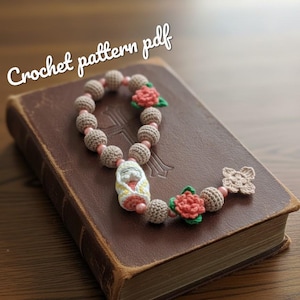 Crochet Pattern Virgin Mary Rosary Beads, Catholic Crochet Cross ...