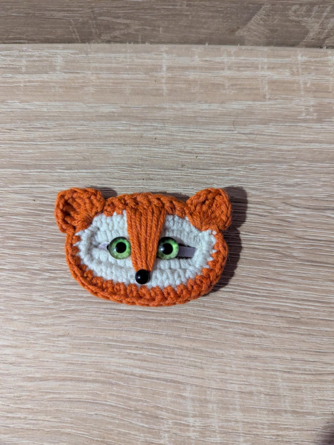 Crochet Fire Fox Hair Clip Pattern PDF, Easy Amigurumi Fox Applique ...