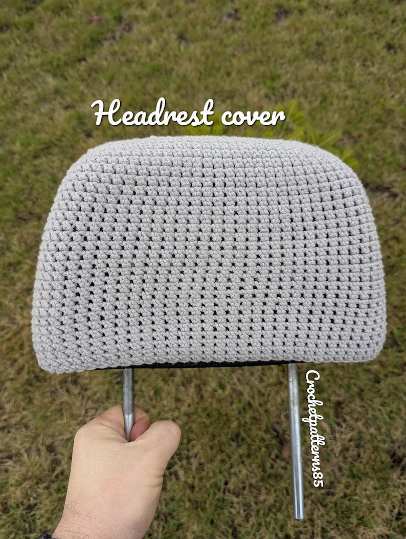 Crochet Car Headrest Cover Pattern PDF, English_us Crochet Pattern ...