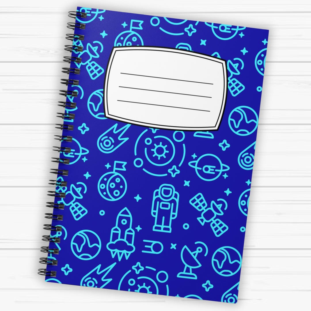 Blue Spaceman, Rocket Notebook, Space Journal, Composition Book ...