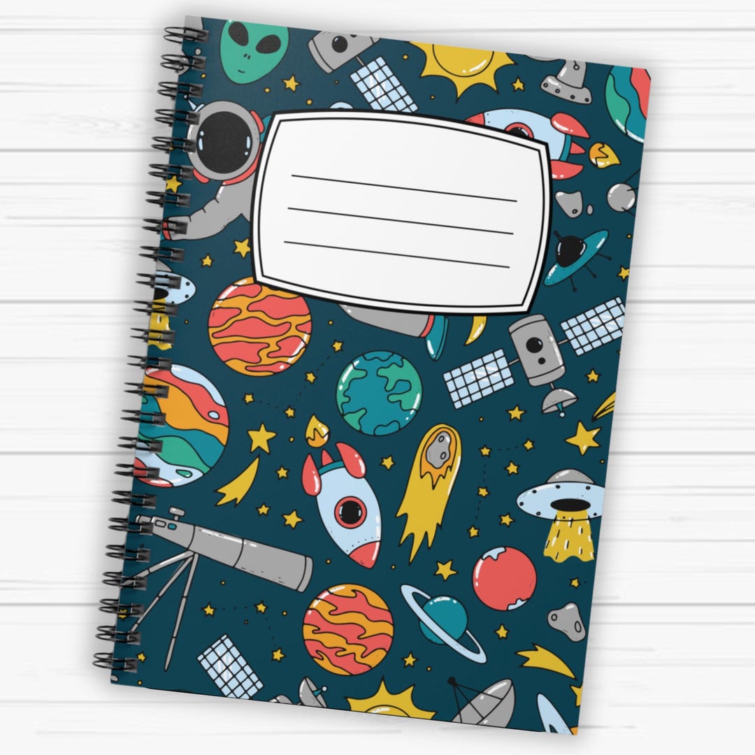 Spaceship Notebook, Space Composition, Rocket Ship Journal, Writing ...