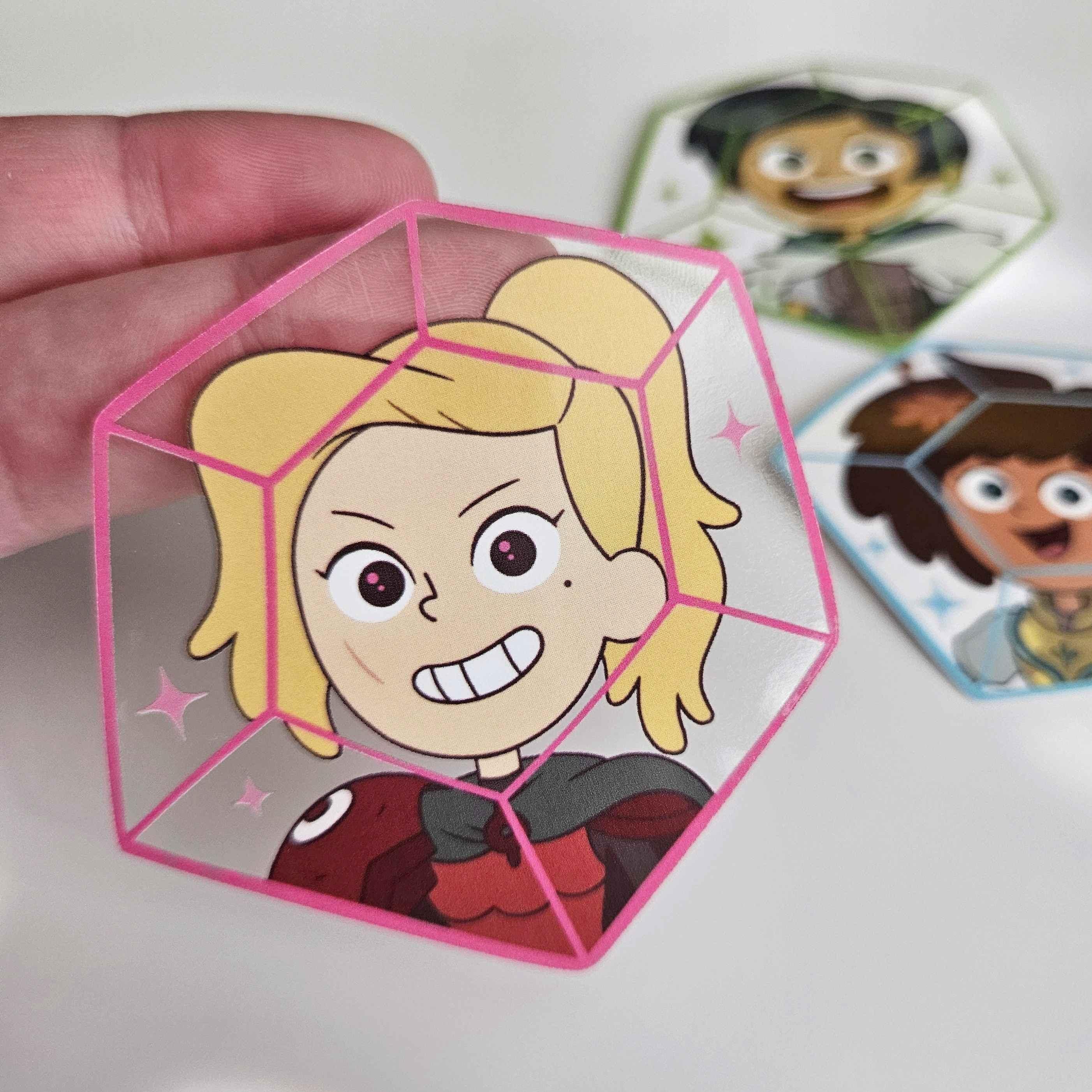 Amphibia Clear Gem Stickers | Anne, Sasha, & Marcy - Etsy