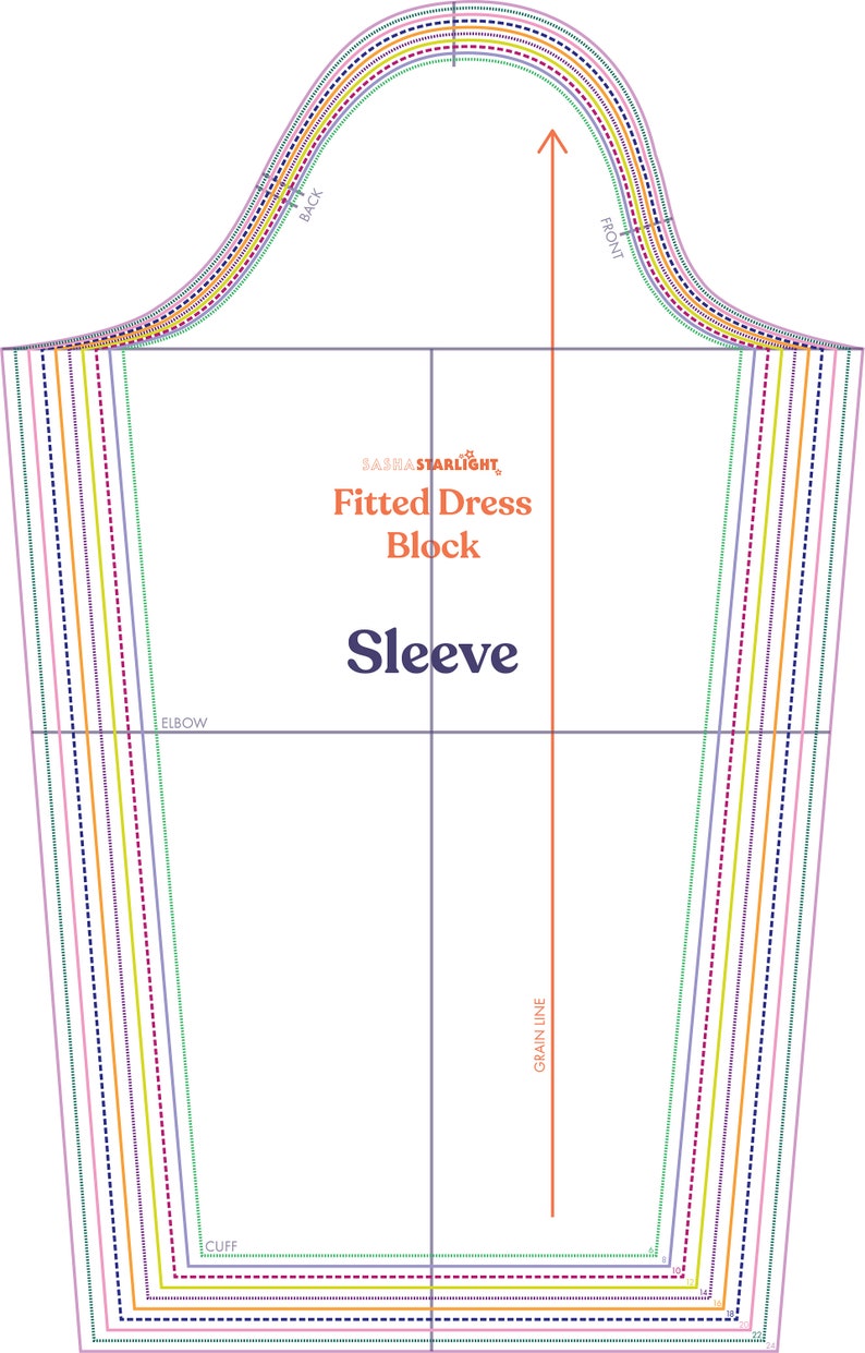 Dress Block PATTERN - 10 Sizes - XXS-4XL - Instant Digital Download PDF ...