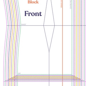 Dress Block PATTERN - 10 Sizes - XXS-4XL - Instant Digital Download PDF ...