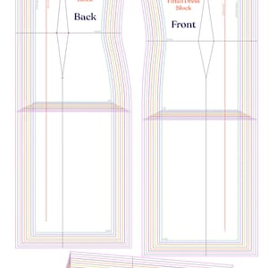 Dress Block PATTERN - 10 Sizes - XXS-4XL - Instant Digital Download PDF ...