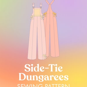 Side-tie Dungarees PATTERN - Digital Pdf + Video Tutorial, Overalls ...