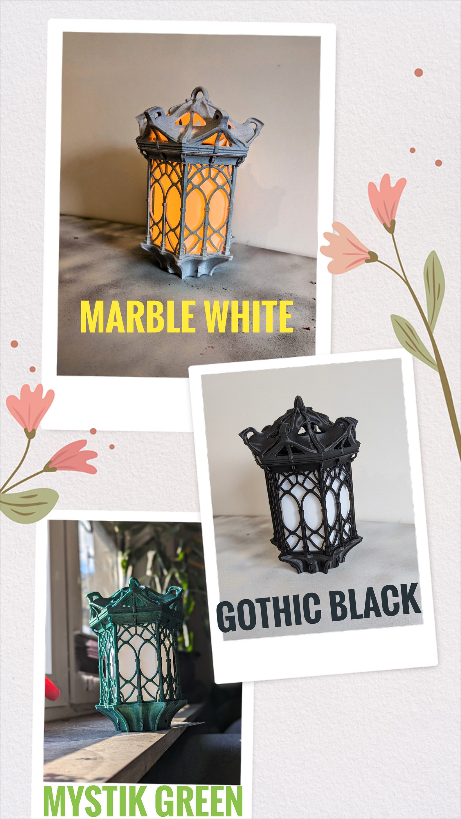 Gothic LANTERN LAMP LED Elegant Mystical Style - Etsy