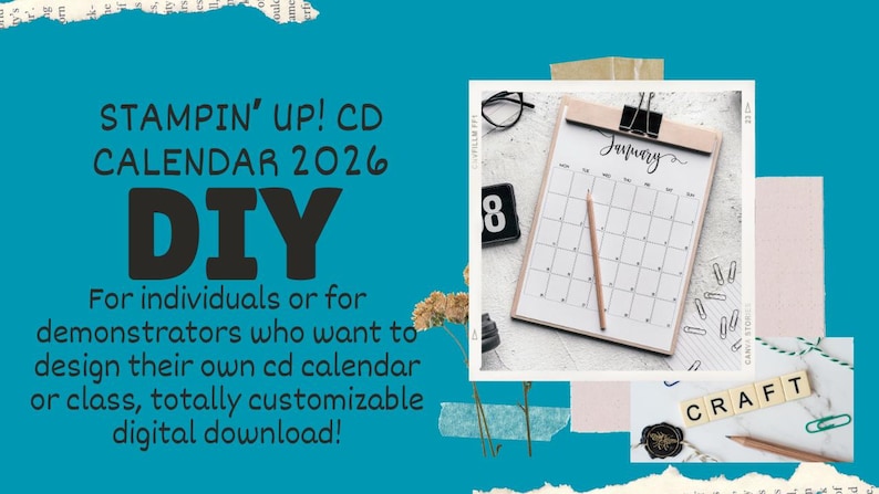 Stampin' Up! DIY BLANK CD Calendars for Individuals or Demonstrators to ...