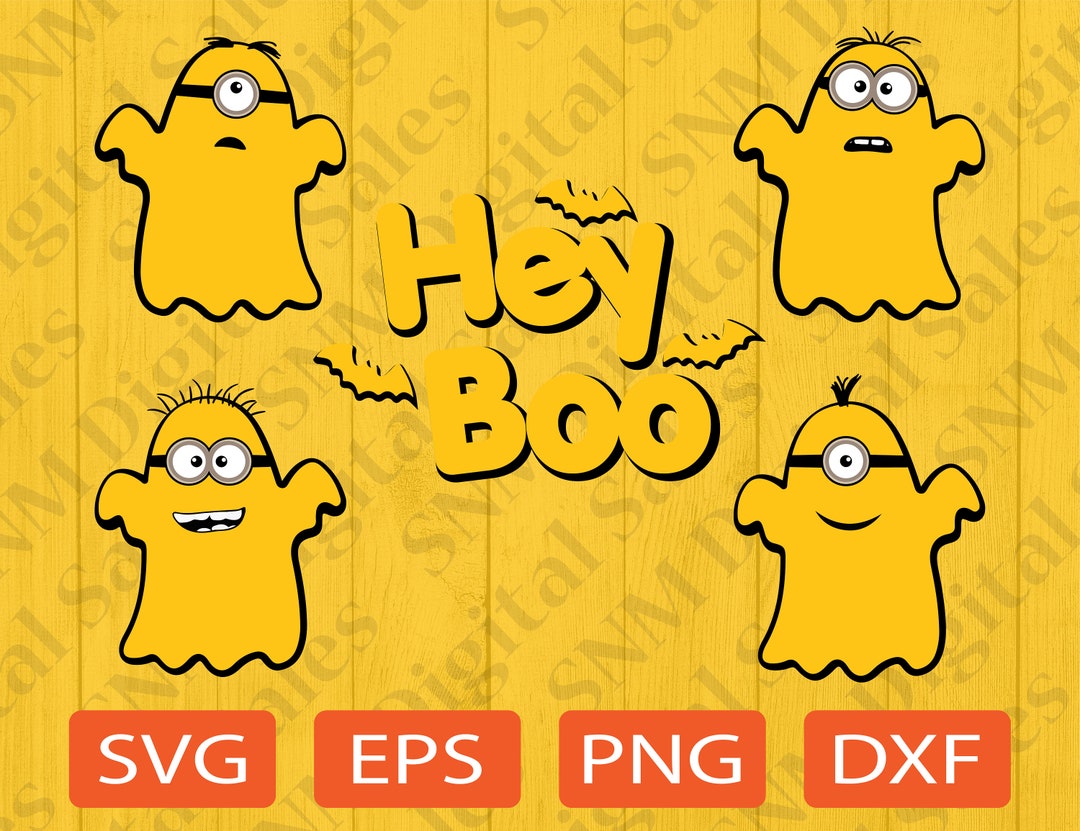 Minions Svg Bundle - Minions Halloween Svg Bundle - Hey Boo Svg ...