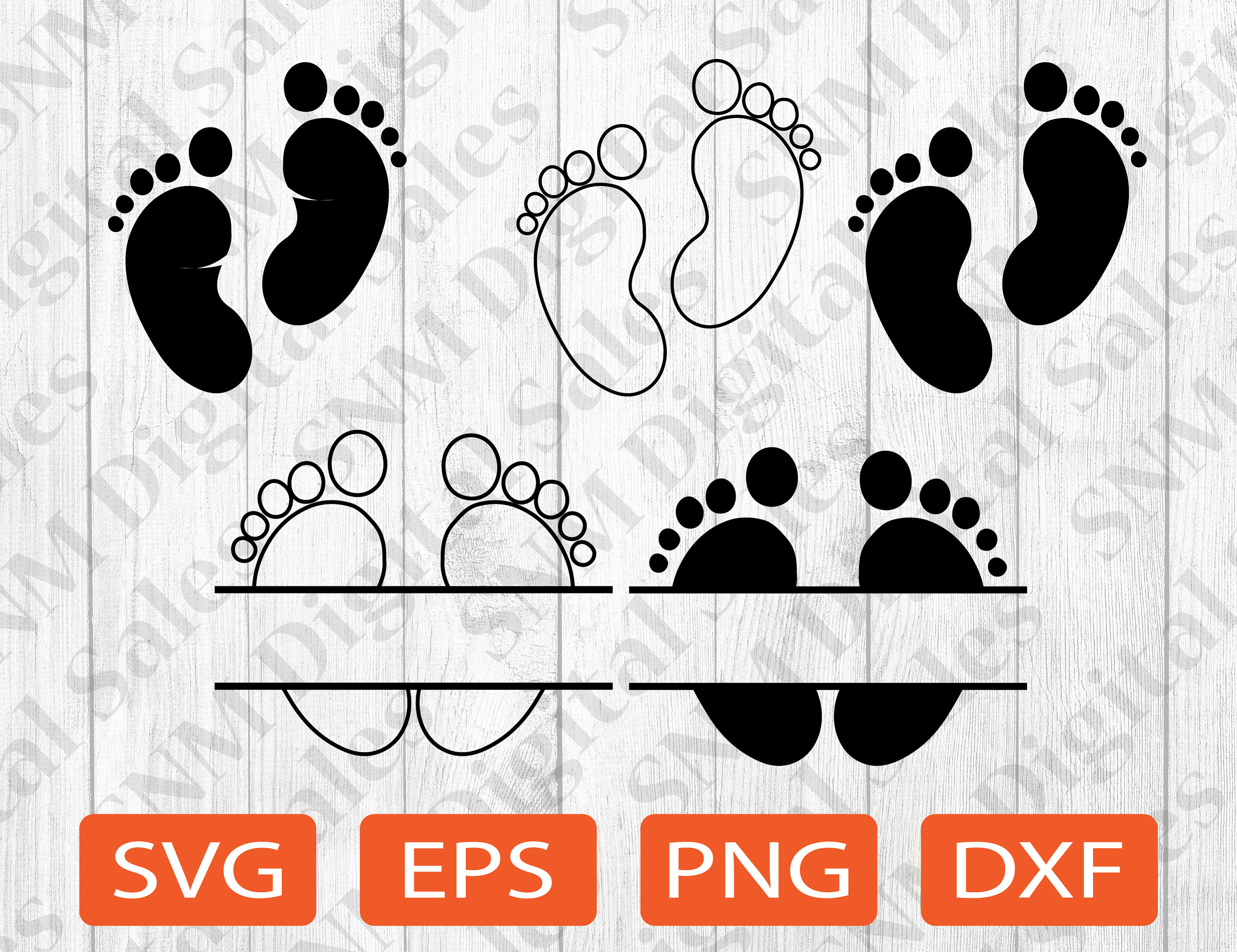 Baby Fußabdruck, Baby Fußabdruck SVG, Babyfüße SVG, Baby Fuß Monogramm ...