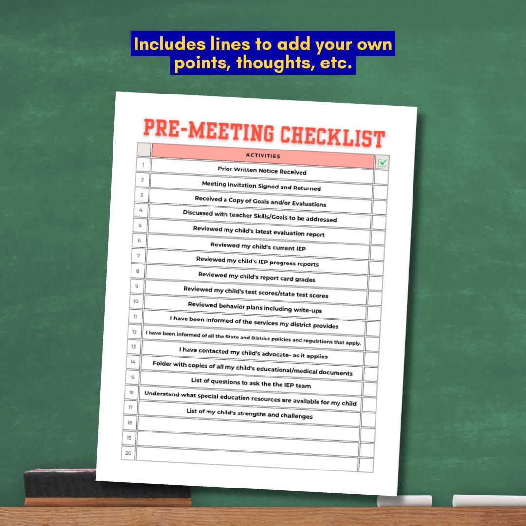 IEP Checklist Printable | Editable Special Education Planner - Etsy