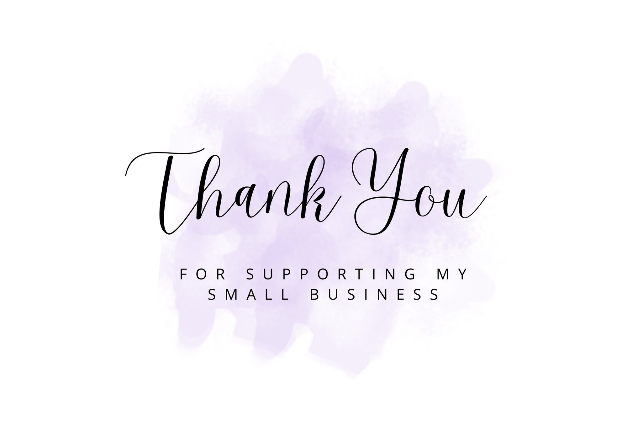Thank You for Supporting My Small Business Printable Thank You Post ...