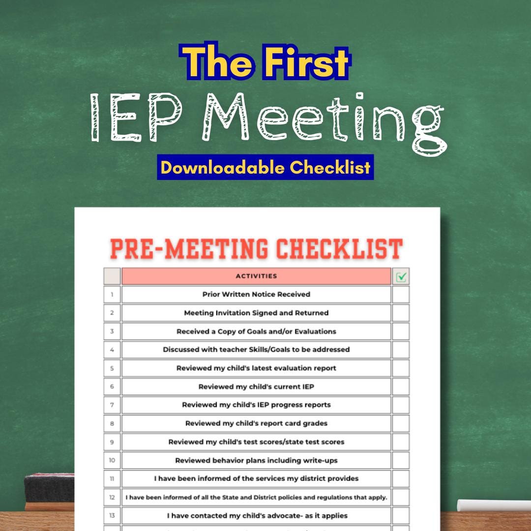IEP Checklist Printable | Editable Special Education Planner - Etsy
