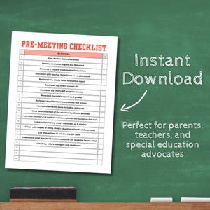 IEP Checklist Printable | Editable Special Education Planner - Etsy