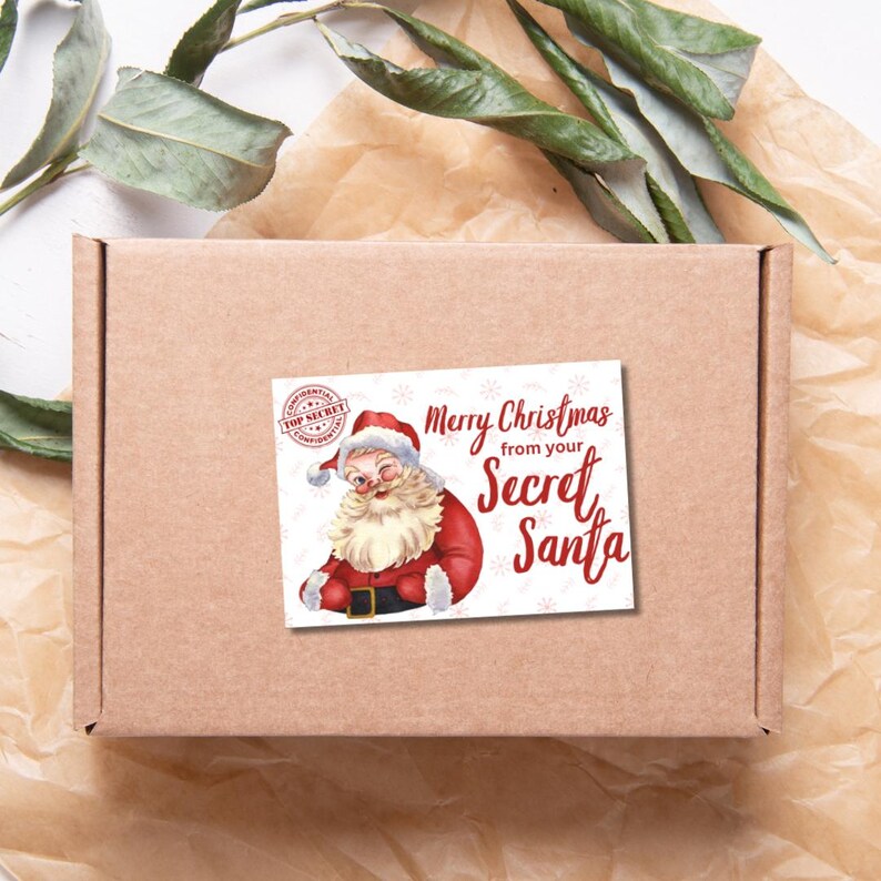 Funny Secret Santa Printable Cards, Holiday Greeting Cards (digital ...