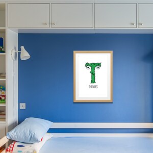 Personalized Monster Wall Art, Monster Kids Print, Kids Room Decor ...