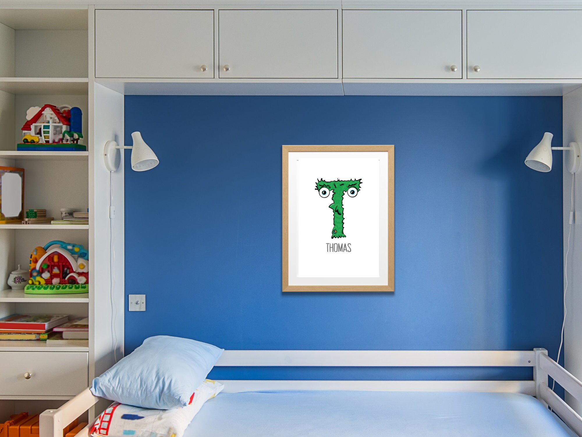 Personalized Monster Wall Art, Monster Kids Print, Kids Room Decor ...