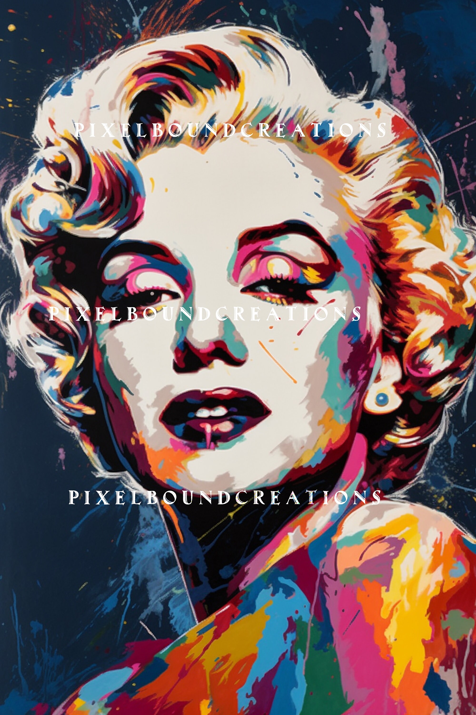 Marilyn Monroe Reimagined: A Stunning Digital Art Deco, Peter Max, and ...