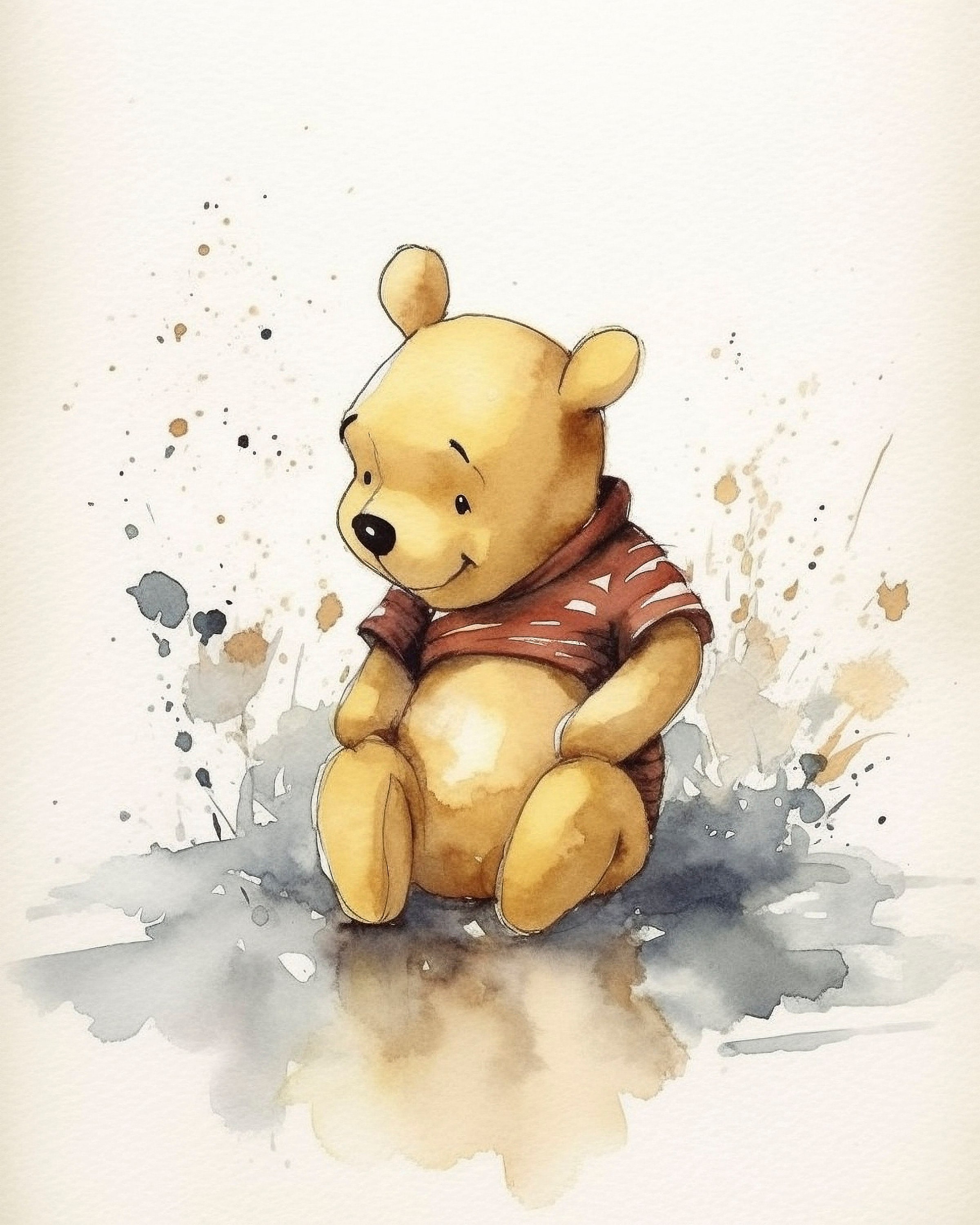 Winnie the Pooh Watercolor Painting Nursery Decor Art Print Nursery ...