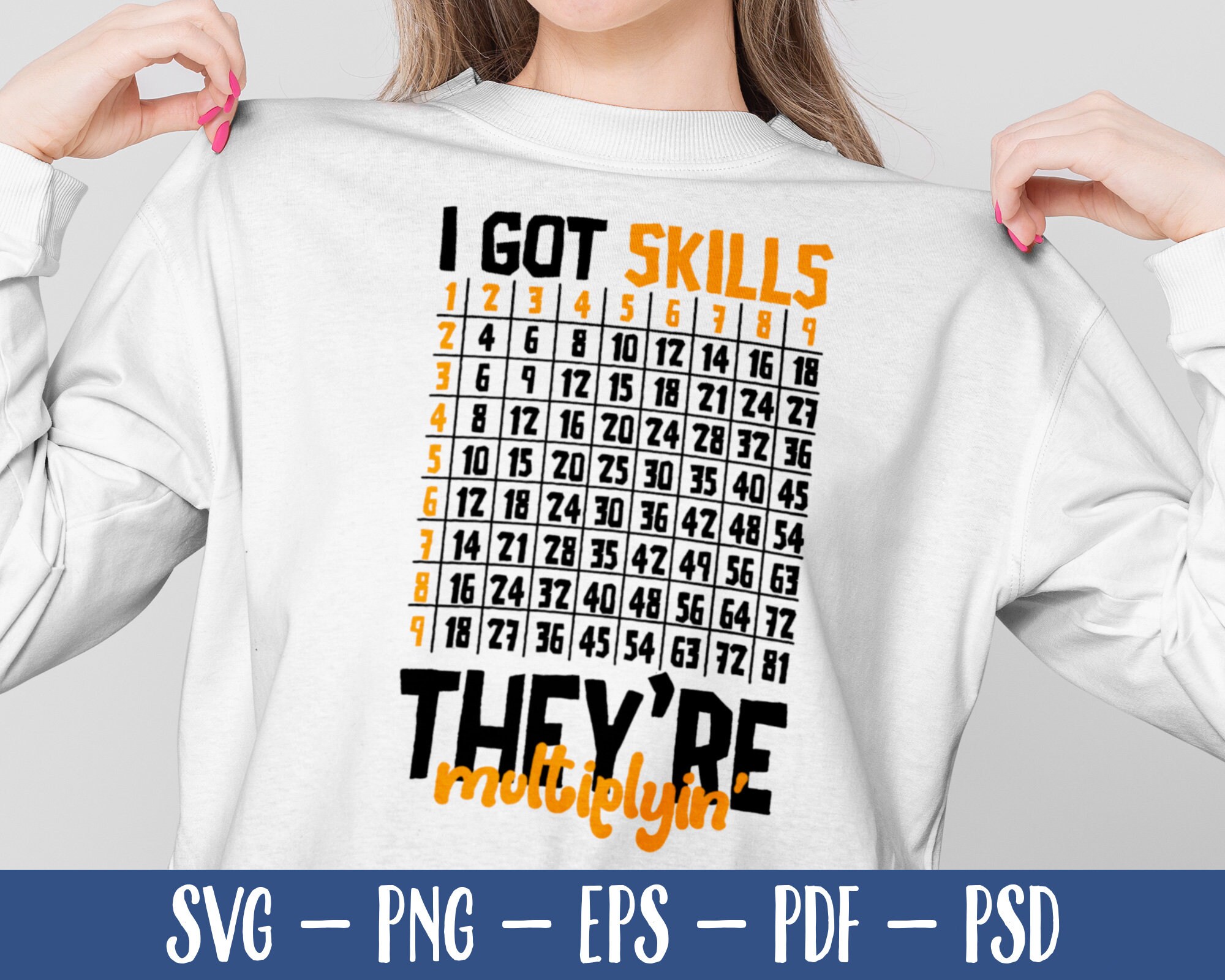 I Got Skills Svg, They're Multiplyin' Svg, Multiply in Math Svg ...
