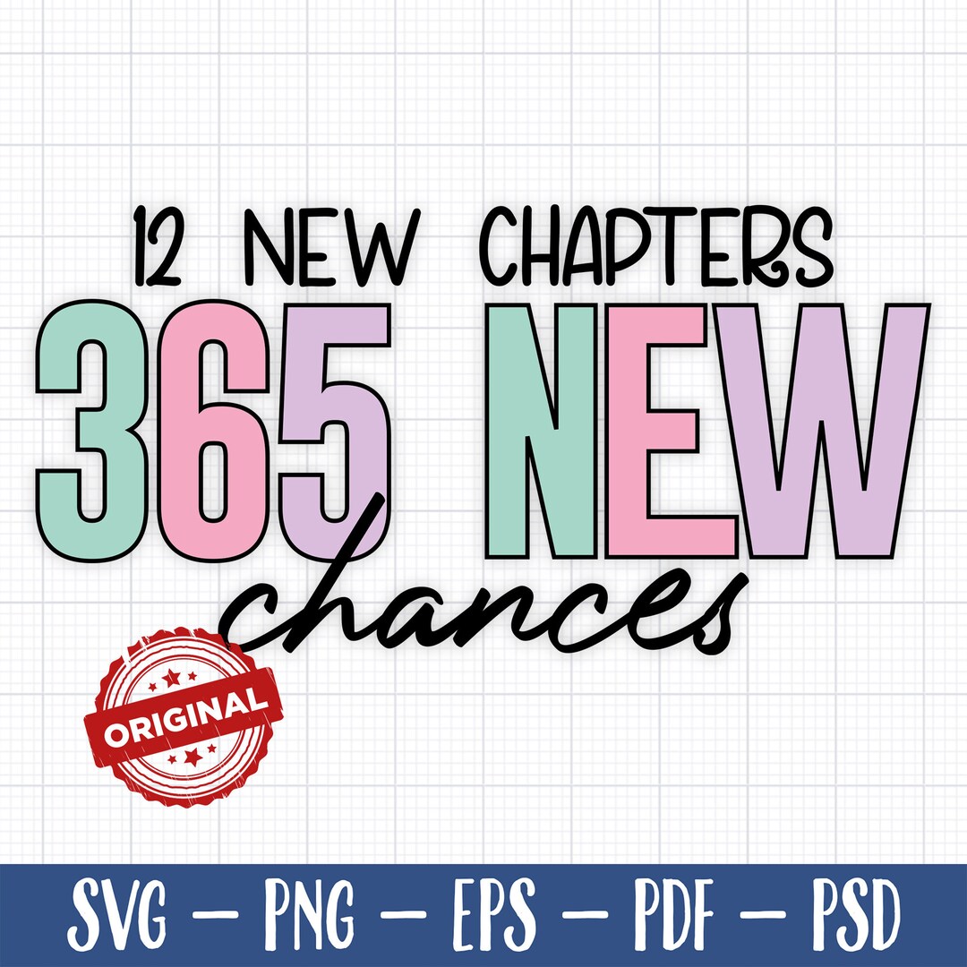 12 New Chapters 365 New Chances Png-new Years Sublimation Digital ...