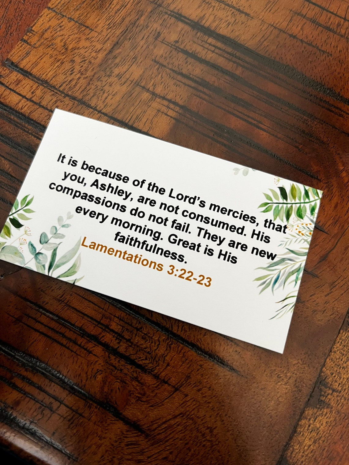Personalized Scripture Cards - Etsy