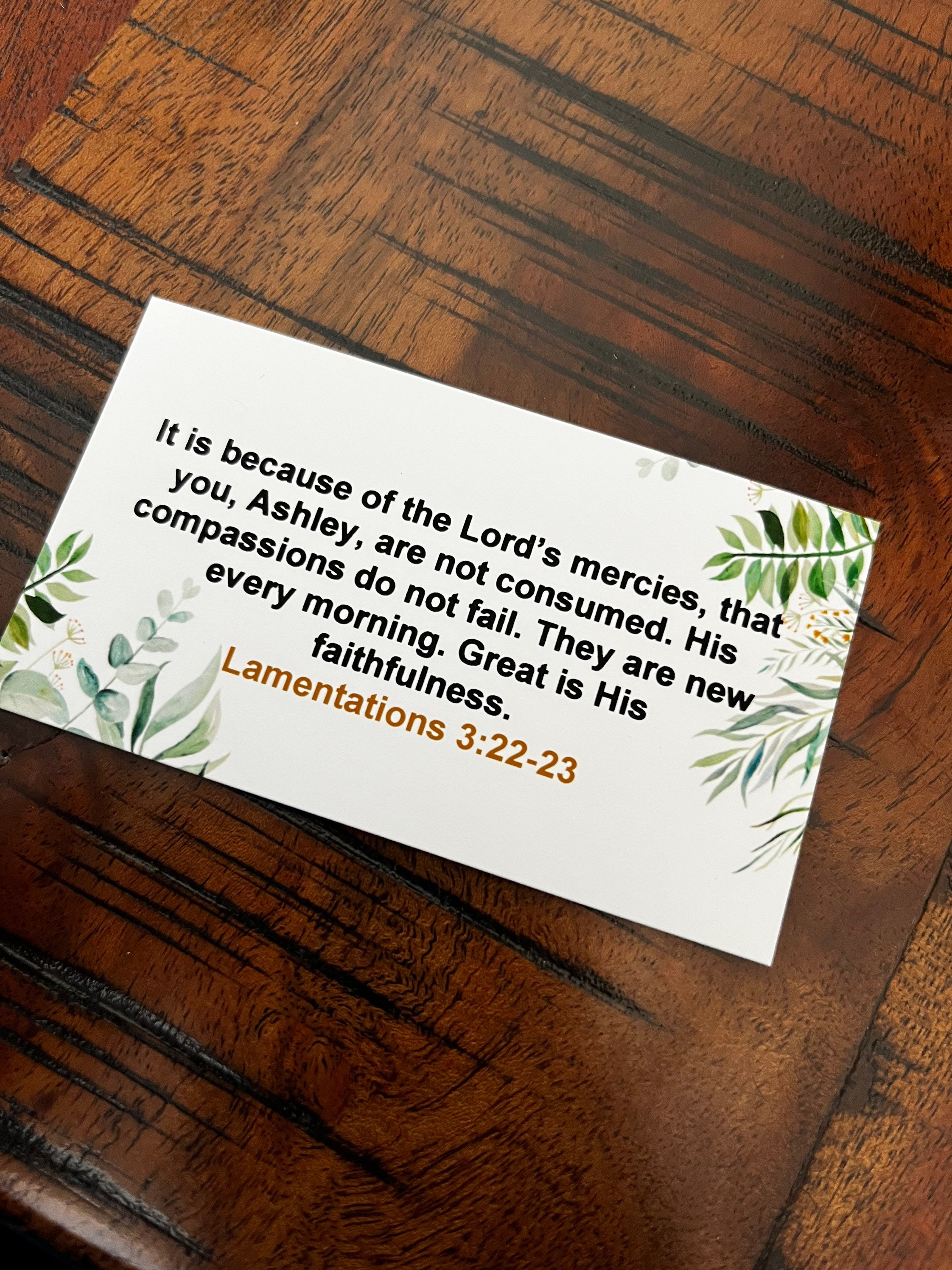 Personalized Scripture Cards - Etsy