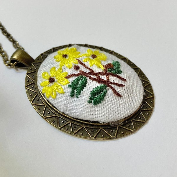 Embroidery Pendant - Etsy