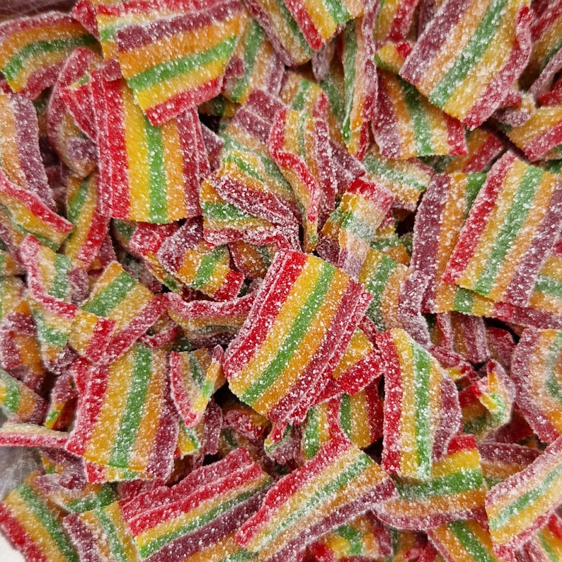 Fizzy Rainbow Belt Bites - Belt Sweets - Fizzy Sweets - 1kg Pick N Mix ...