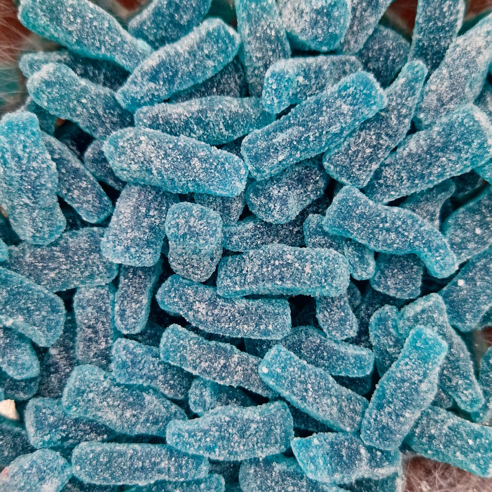 Fizzy Blue Raspberry Bottles- Gummy Raspberry - Blue Sweets -halal ...