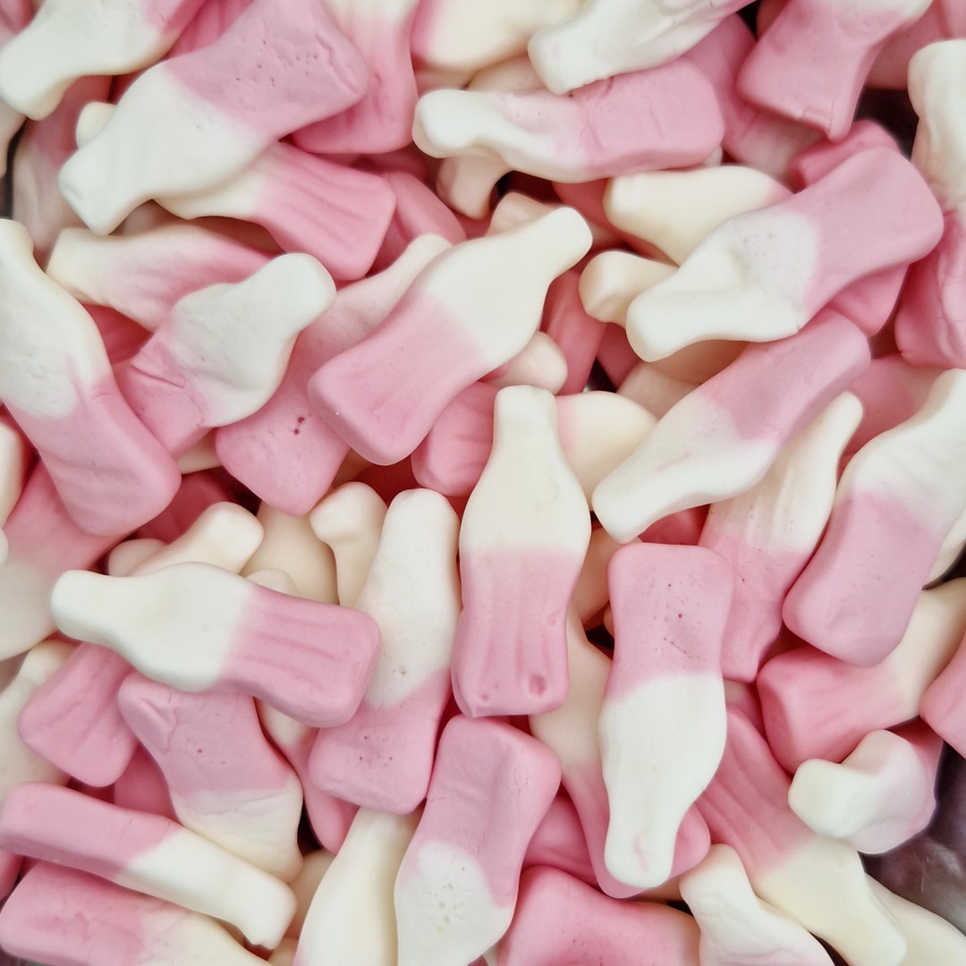 Strawberry Milkshake Bottles Sweets - Strawberry Sweets - Pink Sweets ...