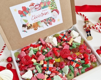 Personalised Christmas Sweet Box - Sweet Hamper - Christmas Treat Box ...