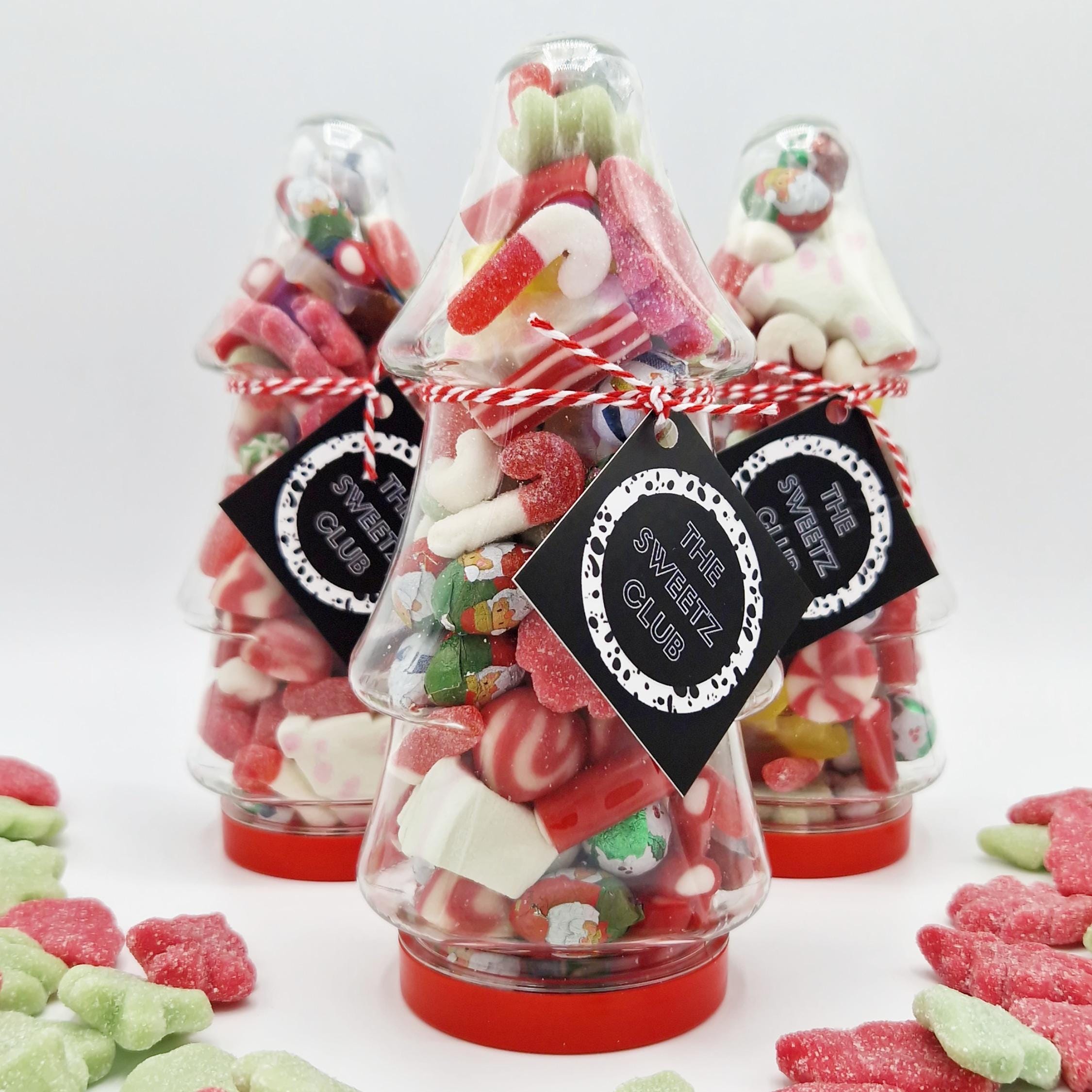 Sweet Christmas Tree Jar - Filled Sweet Jar - Christmas Sweet Jar Gift ...