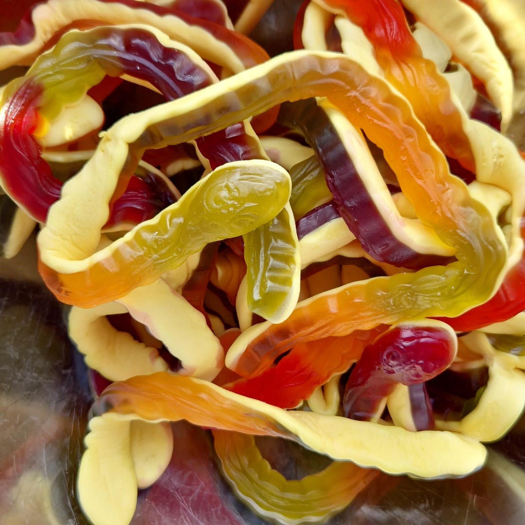 Haribo Yellow Belly Snakes - Giant Yellow Snakes - Gummy Sweets - Pick ...