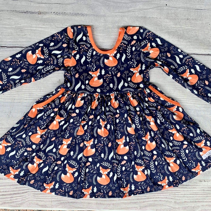 Fox Print Dress - Etsy