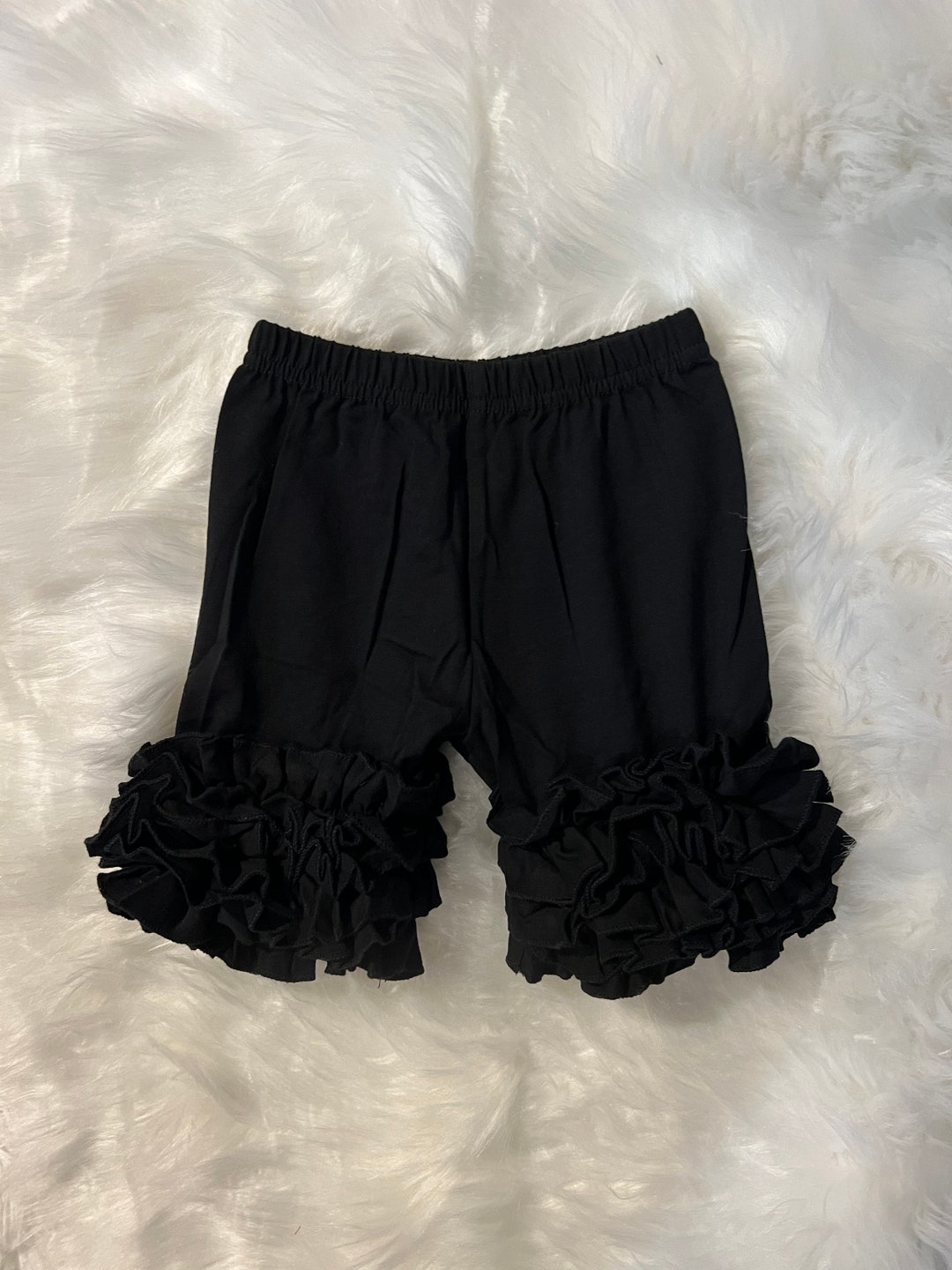 Black Icing Ruffle Shorts - Etsy