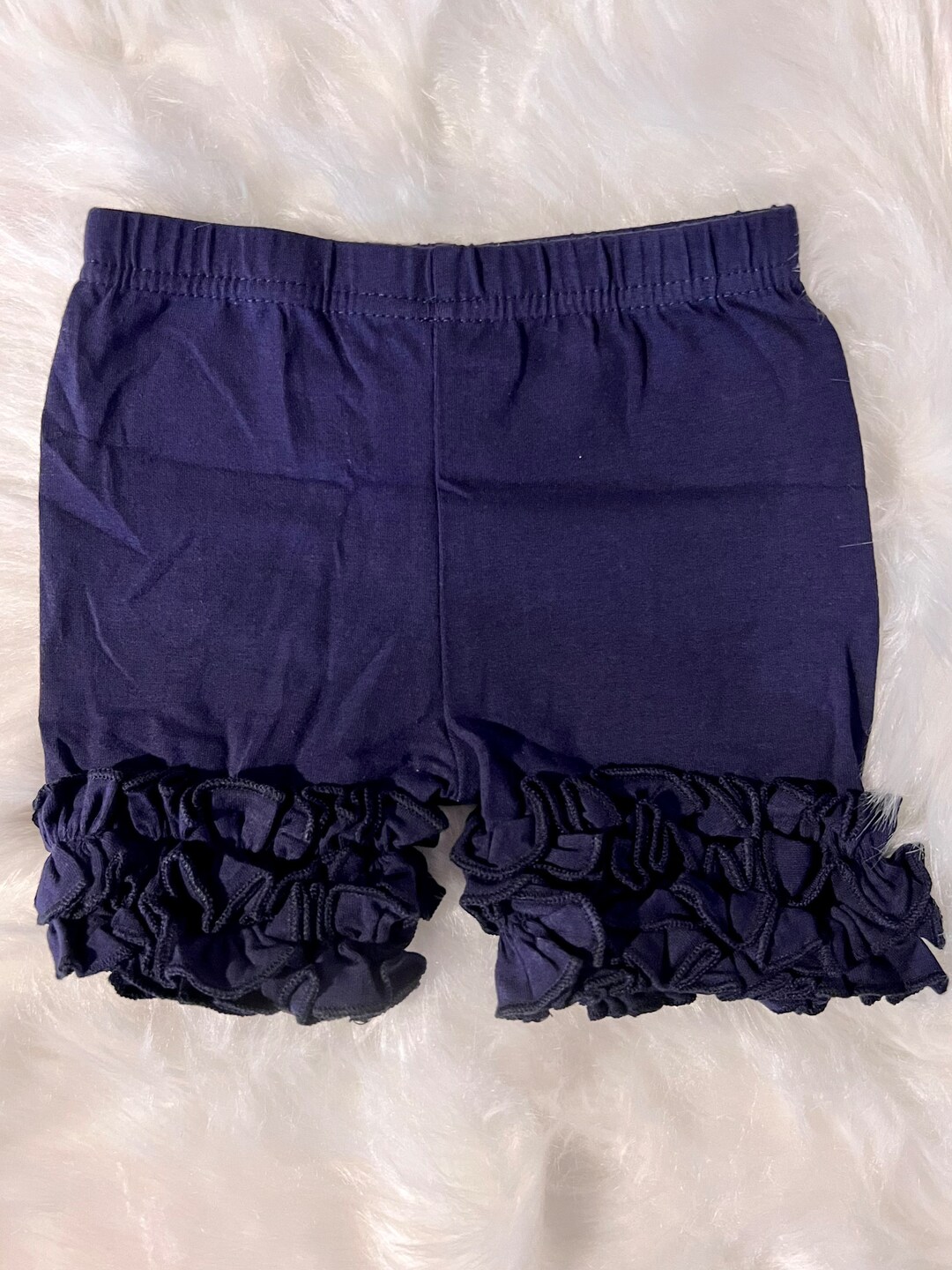 Navy Blue Icing Ruffle Shorts - Etsy