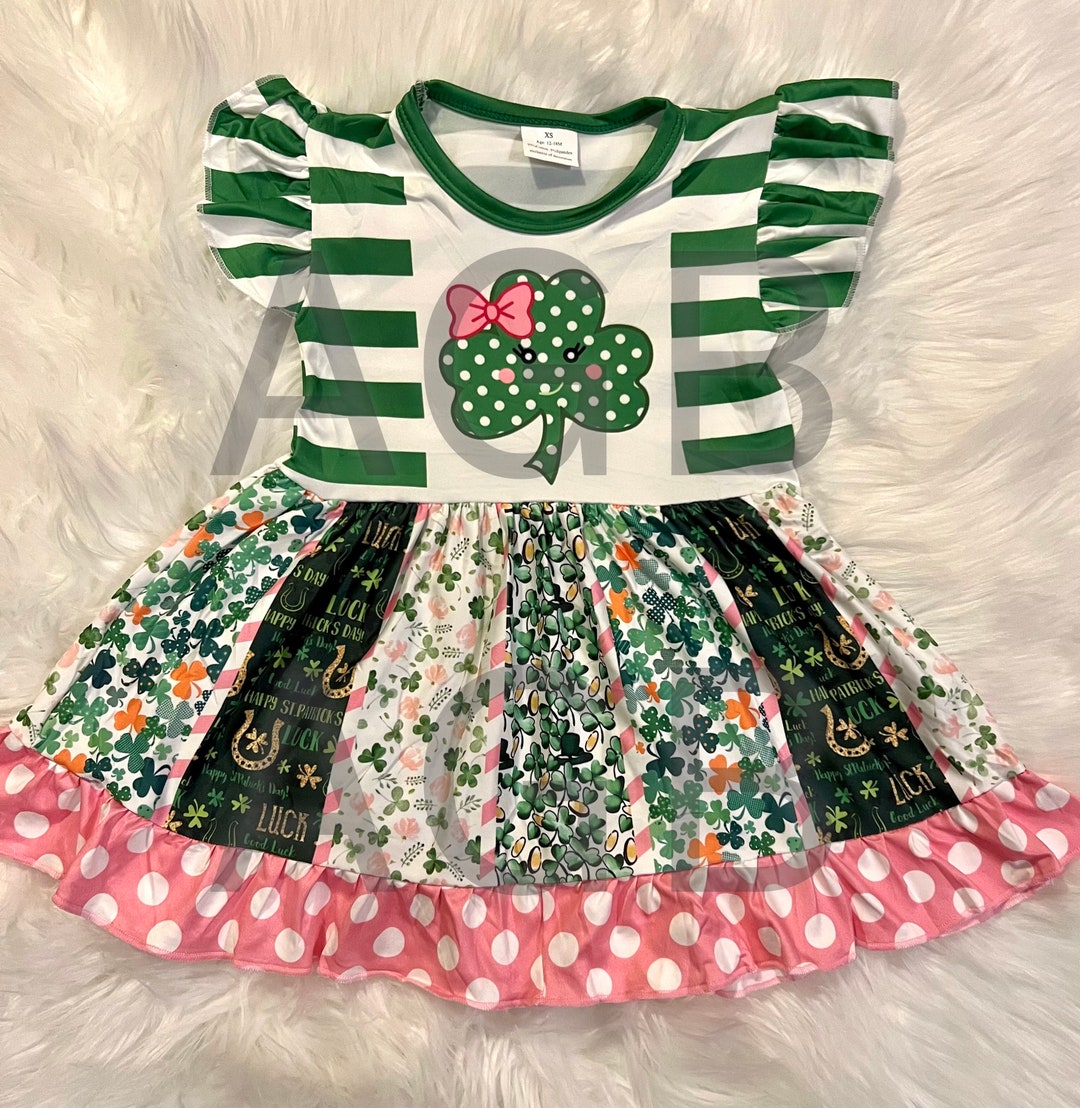 St. Patrick Shamrock Twirly Dress - Etsy