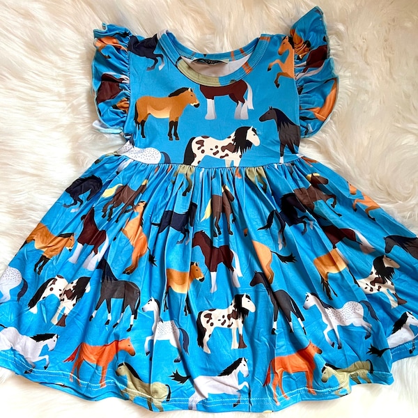 Horse Print Dress - Etsy