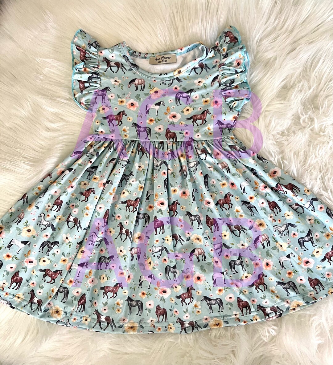 Horse Print Dress A - Etsy