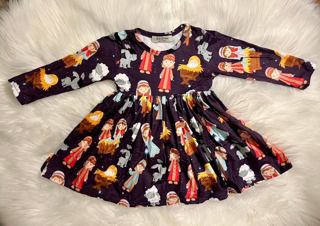 Purple Nativity Long Sleeve Milk Silk Dress - Etsy