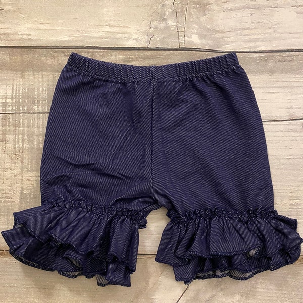 Ruffle Denim Shorts - Etsy