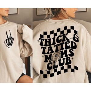 Thick and Tatted Moms Club Svg Png, Trendy Moms Svg, Trendy Png, Wavy ...