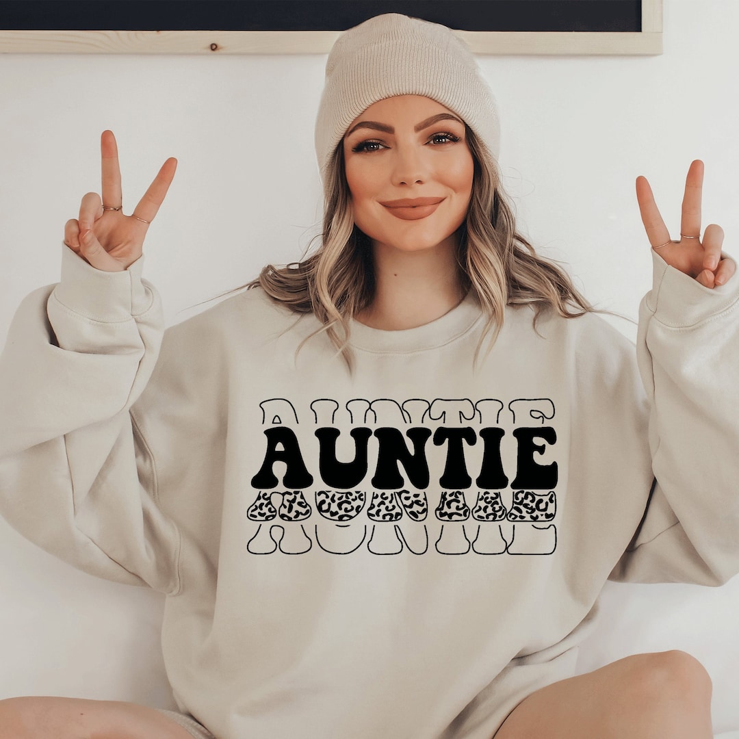 Auntie Svg, Printable, Leopard Print Svg, Aunt Life Svg, Retro Font Svg, Family Svg, Best Auntie ...