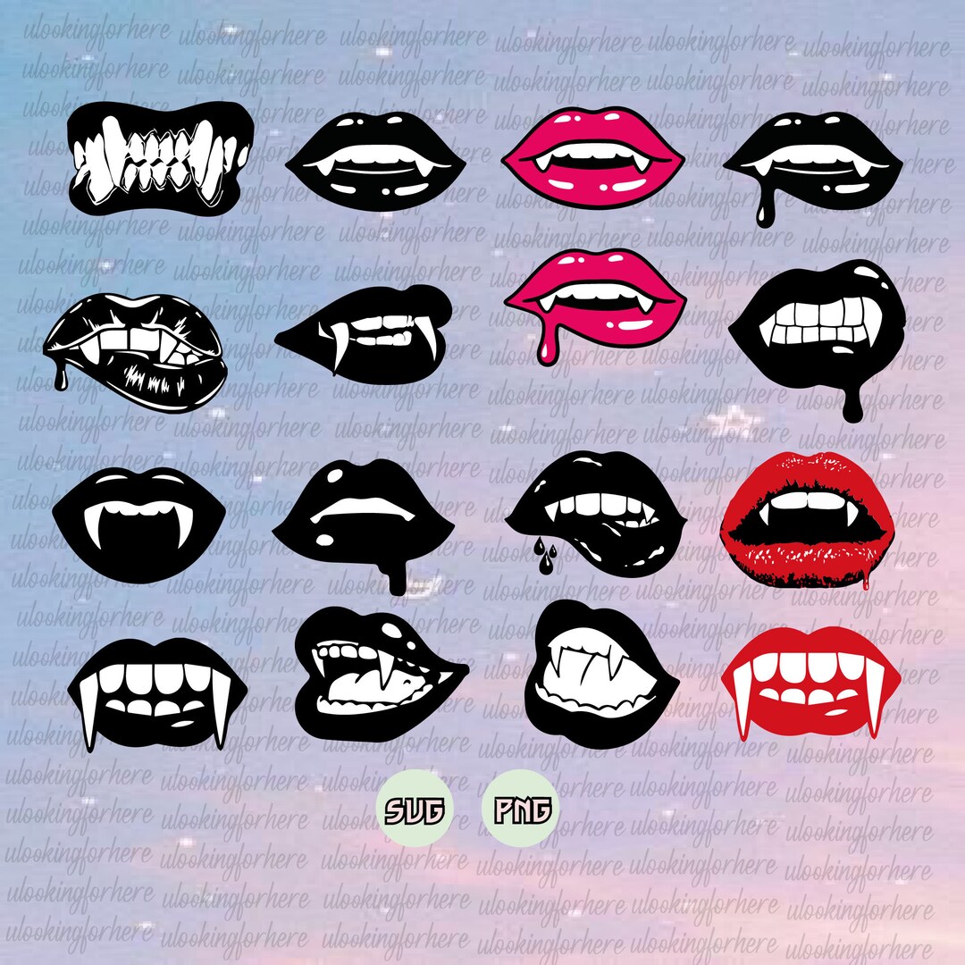 Vampire SVG, Halloween Svg, Halloween Vampire Lips Svg, Drip Svg, Svg ...