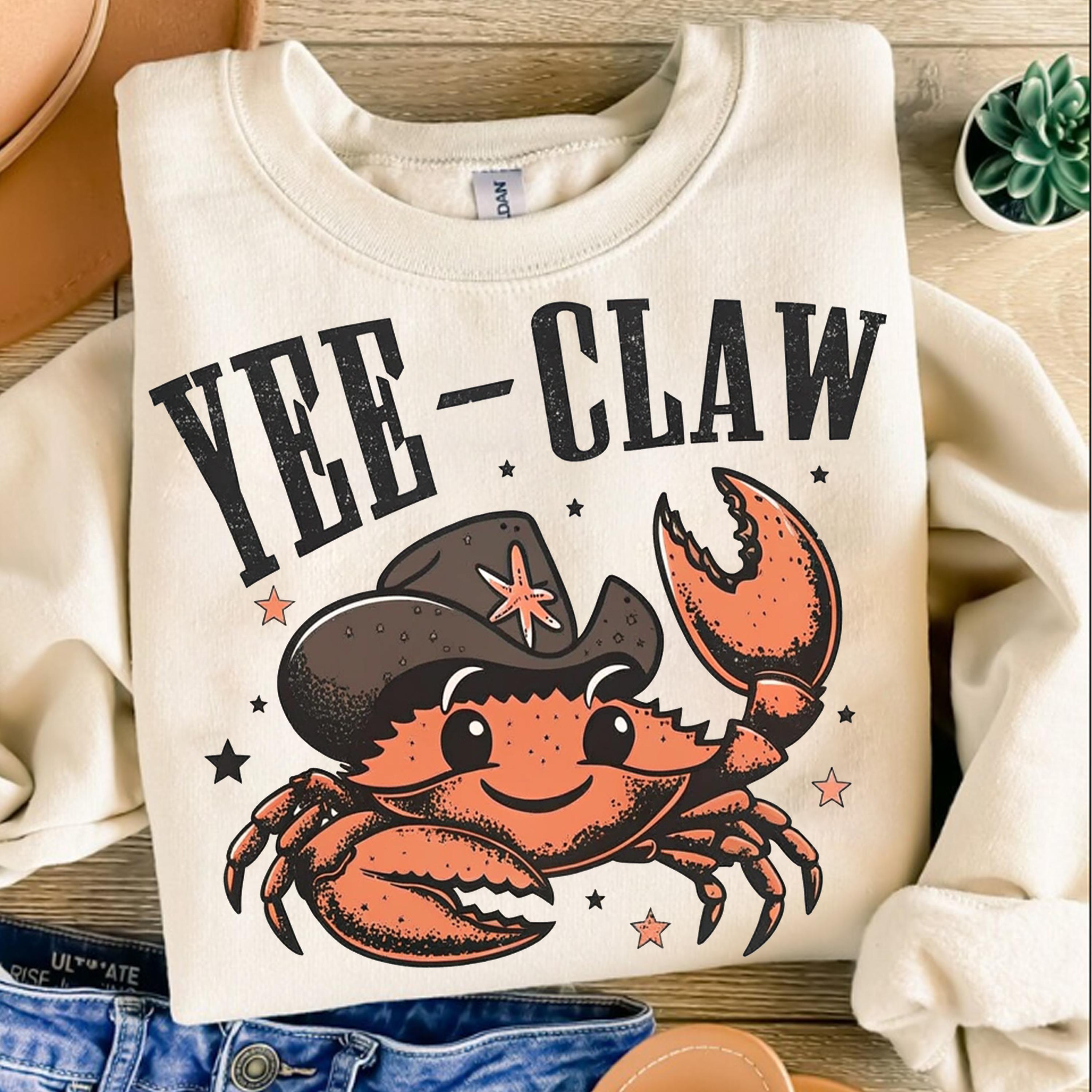 YEE-CLAW Png, Clawfish Summer PNG, Funny Summer Png, Summer Toddler Png ...