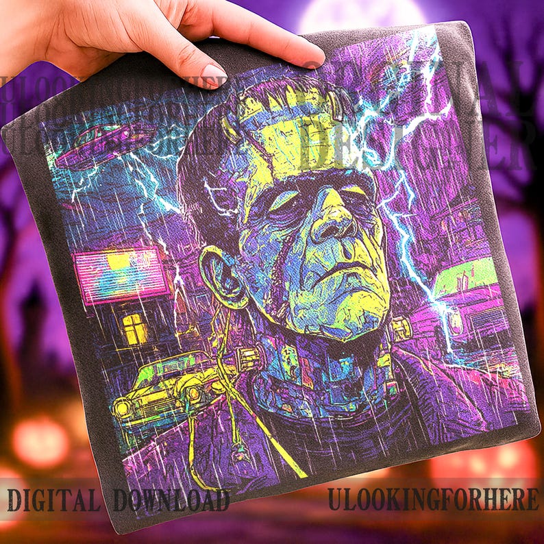 Frankenstein Monster Png, Vintage Halloween Ghost Png, Halloween Horror ...
