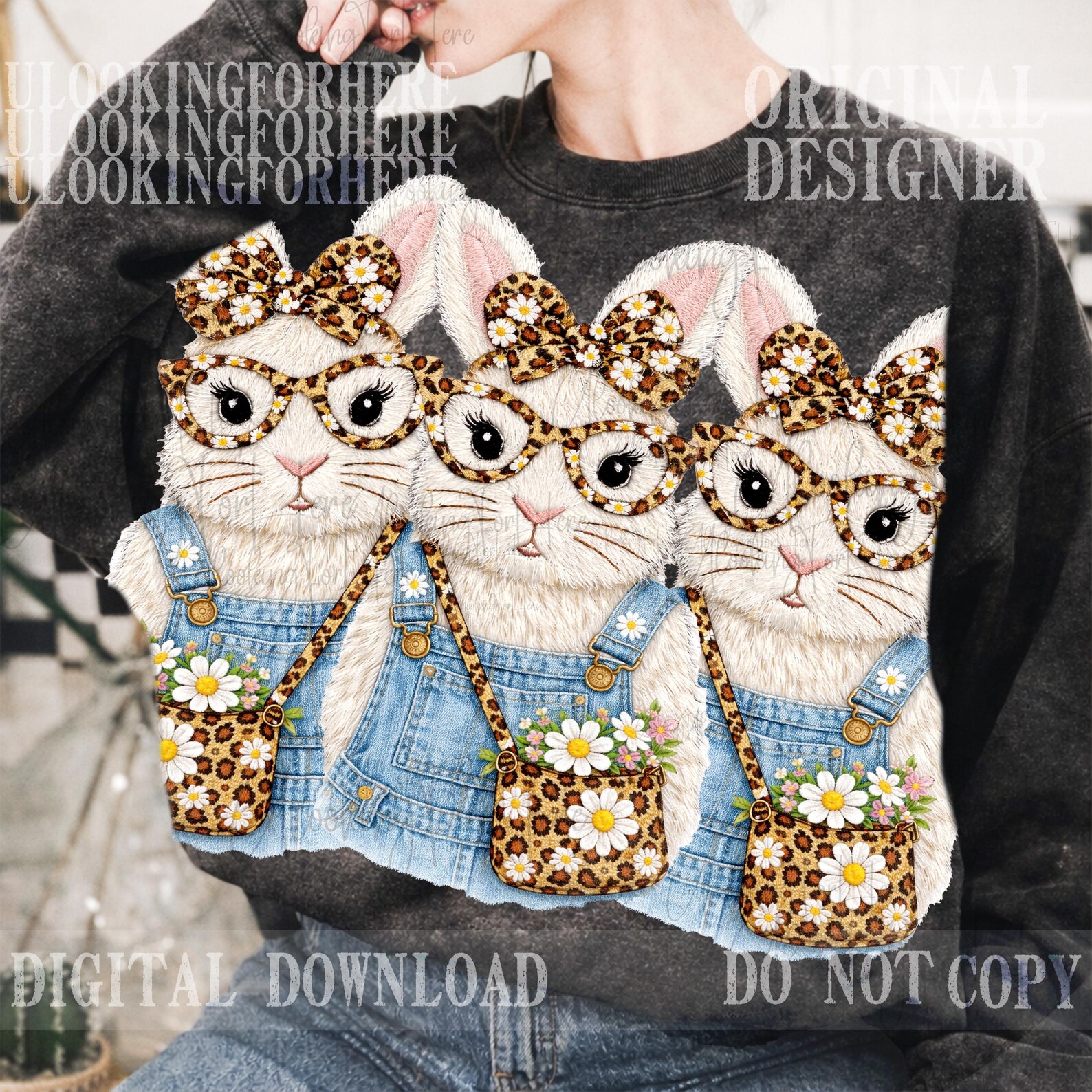 2png Leopard Easter Bunny Png | Leopard Print PNG | Easter Aesthetics ...