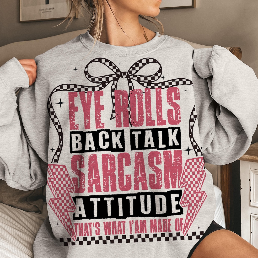 Sarcasm Attitude Snarky SVG PNG Retro Checkered Sarcastic Funny Saying ...