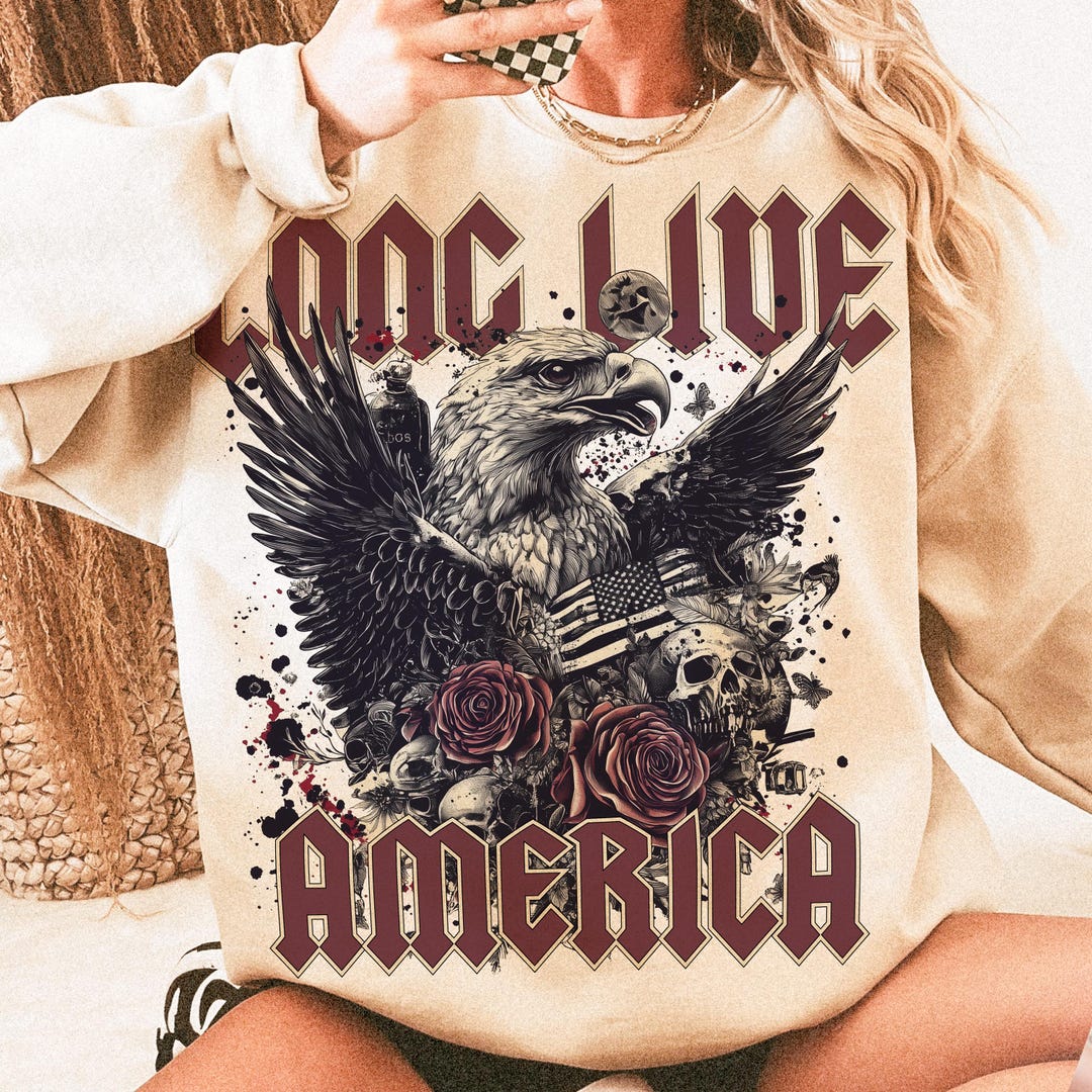 Long Live America Sublimation Design PNG Digital Download Skull Png ...